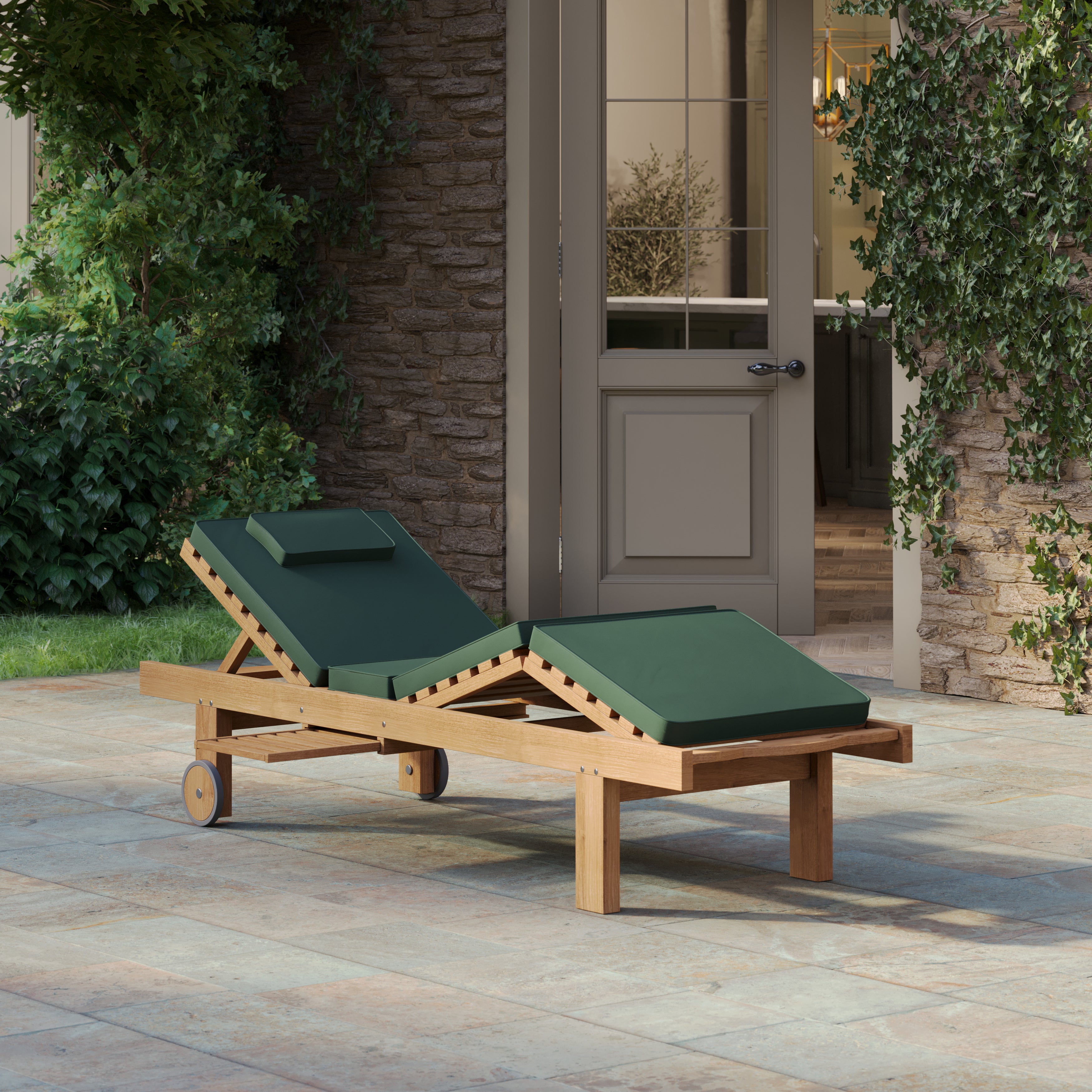 Teak Sun Lounger | Ex Display Teak Lounger | Royal Finesse